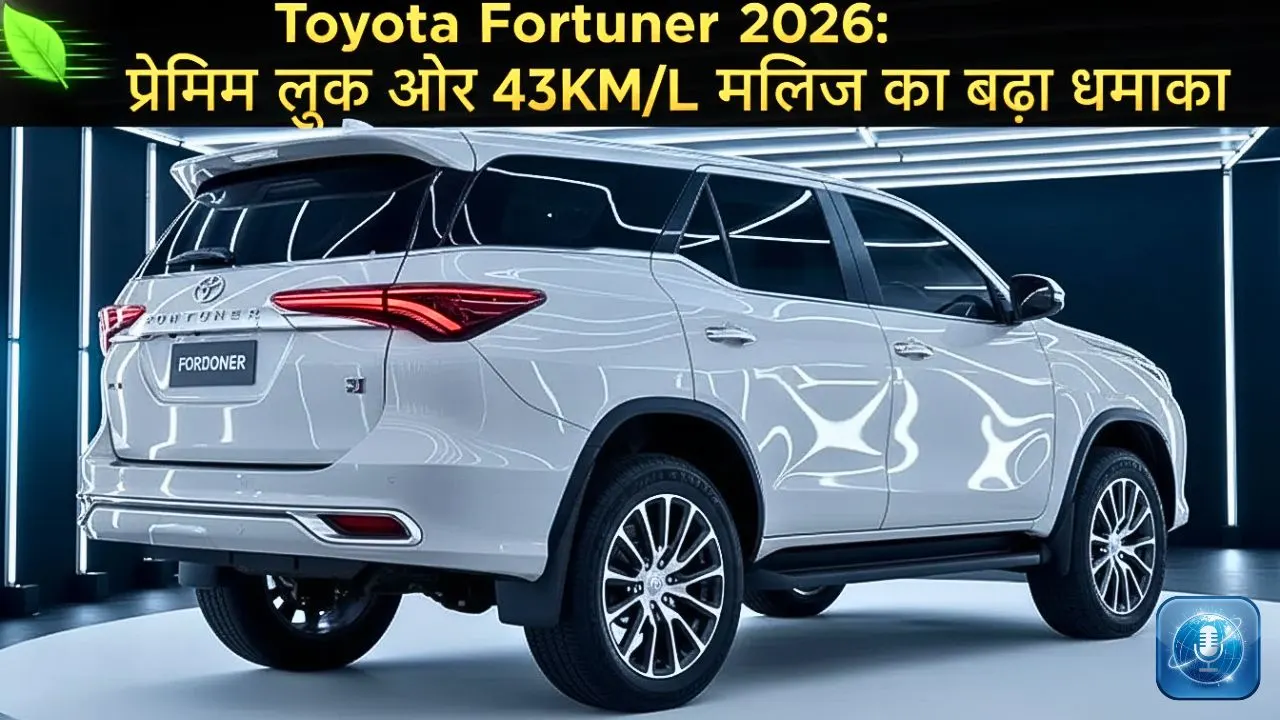 Toyota Fortuner 2026: प्रीमियम लुक और 43KM/L माइलेज का बड़ा धमाका